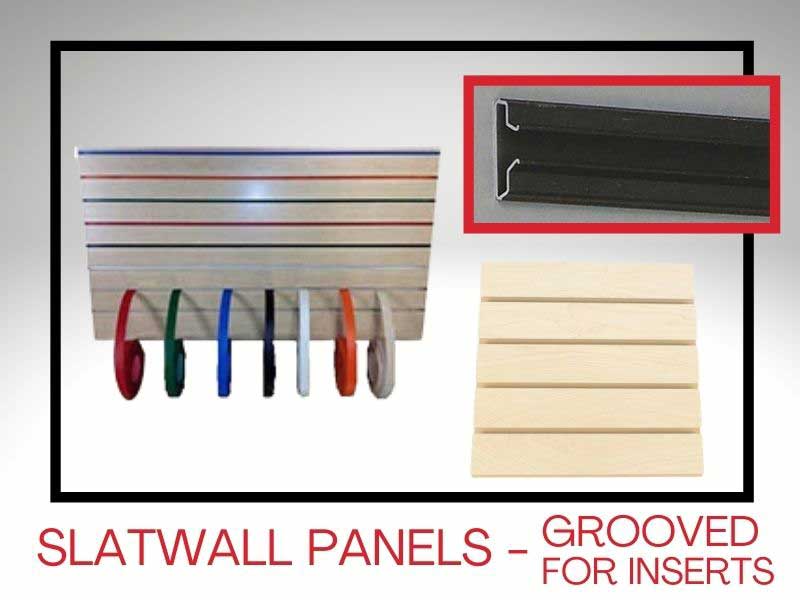 SLATWALL PANELS- GROOVED FOR INSERTS – Display Connection